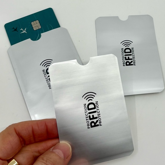 Other | Set Of 3new Rfid Protection Card Holder Blocking Protector ...